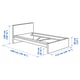 MALM Bed frame, high, white, Twin - IKEA