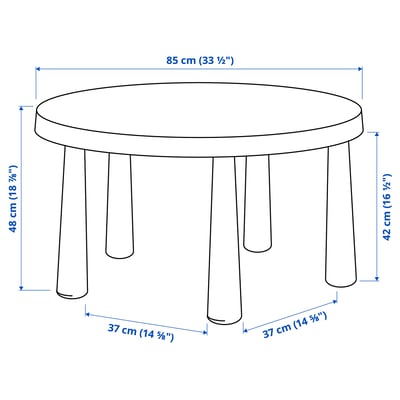 MAMMUT children's table, indoor/outdoor/light blue, 331/2" - IKEA