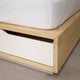 MANDAL bed frame with storage, birch/white, Full - IKEA