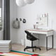 MICKE desk, white/anthracite, 413/8x195/8" - IKEA
