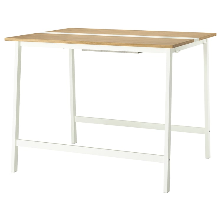 MITTZON conference table, oak veneer/white, 551/8x421/2x413/8" - IKEA