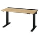 MITTZON desk sit/stand, electric oak veneer/black, 471/4x235/8" - IKEA