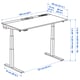 MITTZON desk sit/stand, electric oak veneer/black, 63x311/2" - IKEA
