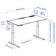 MITTZON desk sit/stand, electric white, 63x235/8" - IKEA