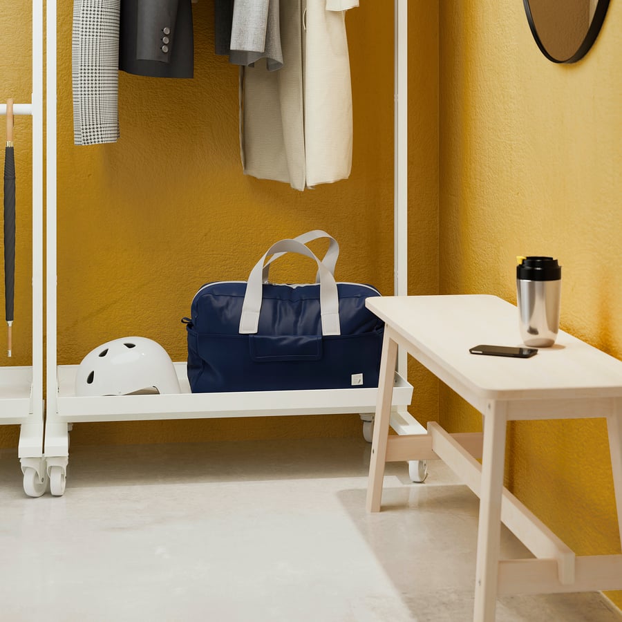 MITTZON frame w cstrs/clths rail/disp shlf, white, 331/2x803/4" - IKEA