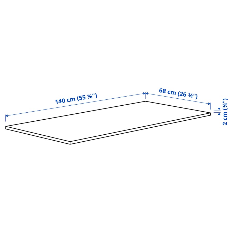 MITTZON table top, birch veneer, 551/8x263/4" - IKEA