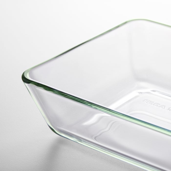 MIXTUR baking/serving dish, clear glass, 11x7" - IKEA