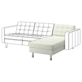 MORABO Chaise, add-on unit, Grann/Bomstad black - IKEA