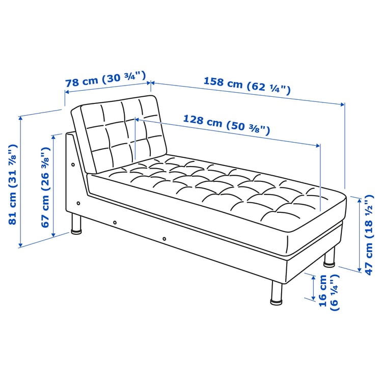MORABO chaise, add-on unit, Gunnared dark gray/wood - IKEA