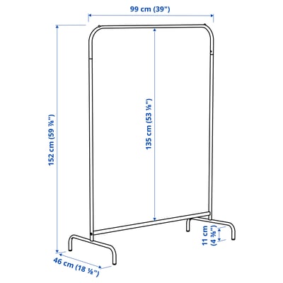 MULIG Clothes rack, white, 39x18 1/8" - IKEA