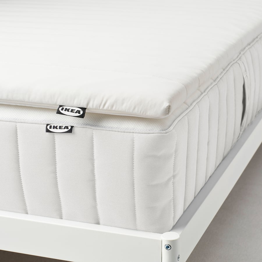 NÄSFJÄLLET mattress topper, white, Queen - IKEA
