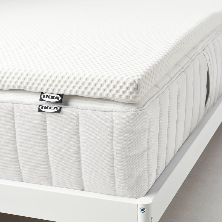 NORDBERGET mattress topper, white, Queen - IKEA