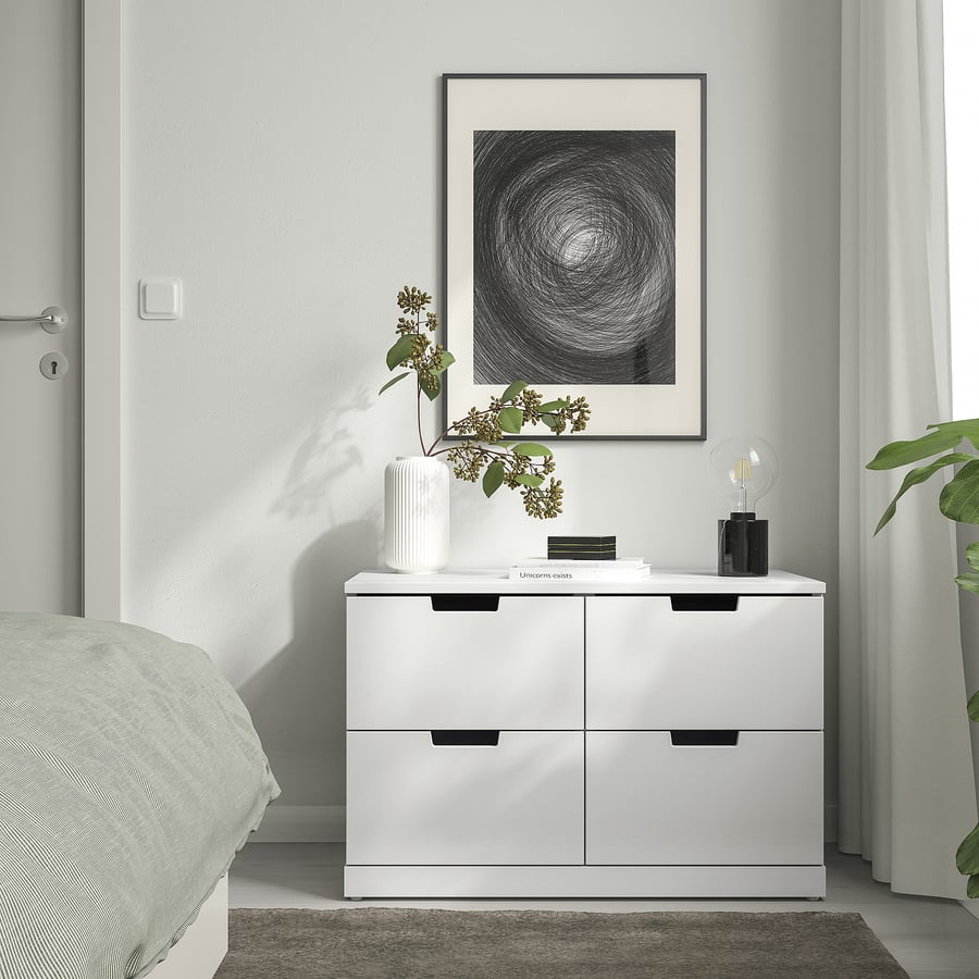 NORDLI 4-drawer dresser, white, 311/2x207/8" - IKEA