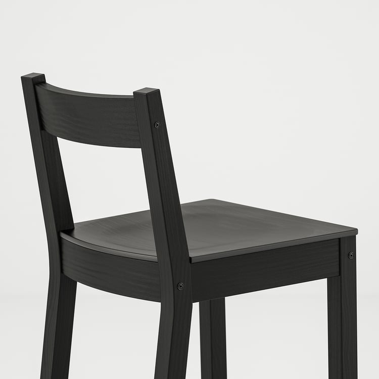NORDVIKEN Bar stool with backrest, black, Width: 15 3/4". Order today ...