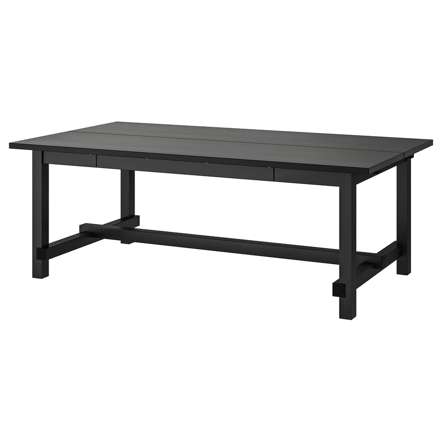 NORDVIKEN extendable table, black, 825/8/1133/4x413/8" - IKEA