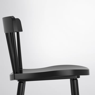 NORRARYD bar stool with backrest, black, 291/8" - IKEA