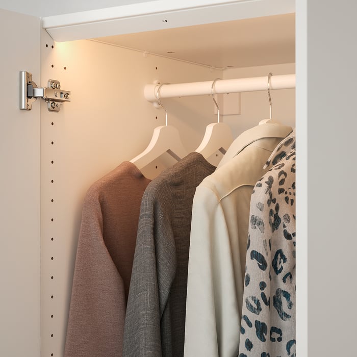 ÖVERSIDAN LED wardrobe lighting strp w sensor, dimmable white, 18" - IKEA