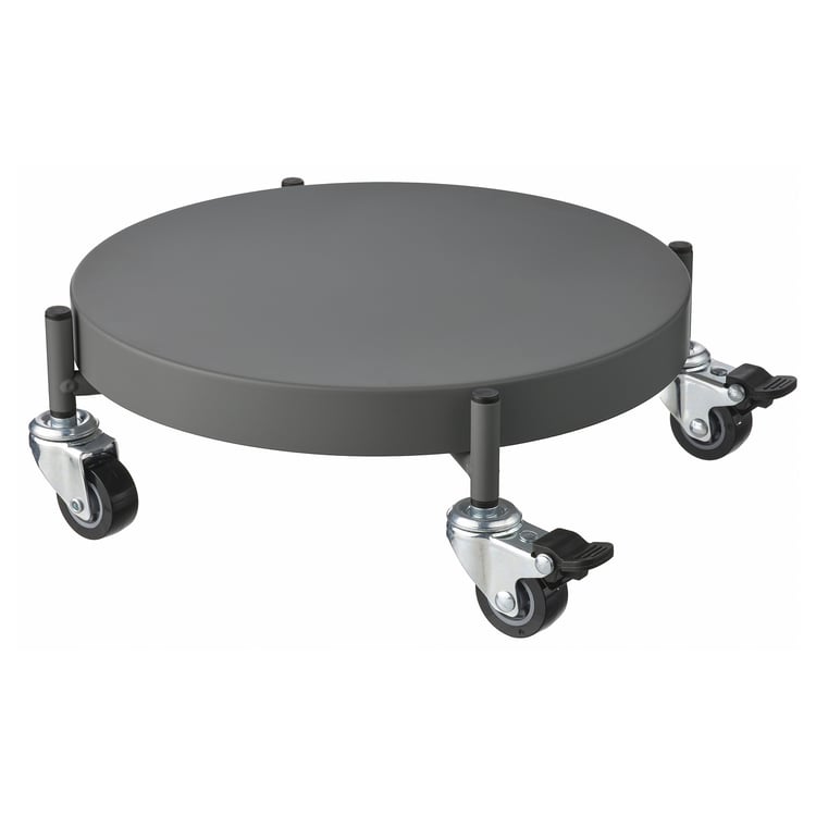 OLIVBLAD plant stand on wheels, indoor/outdoor dark gray, 12 ½" - IKEA