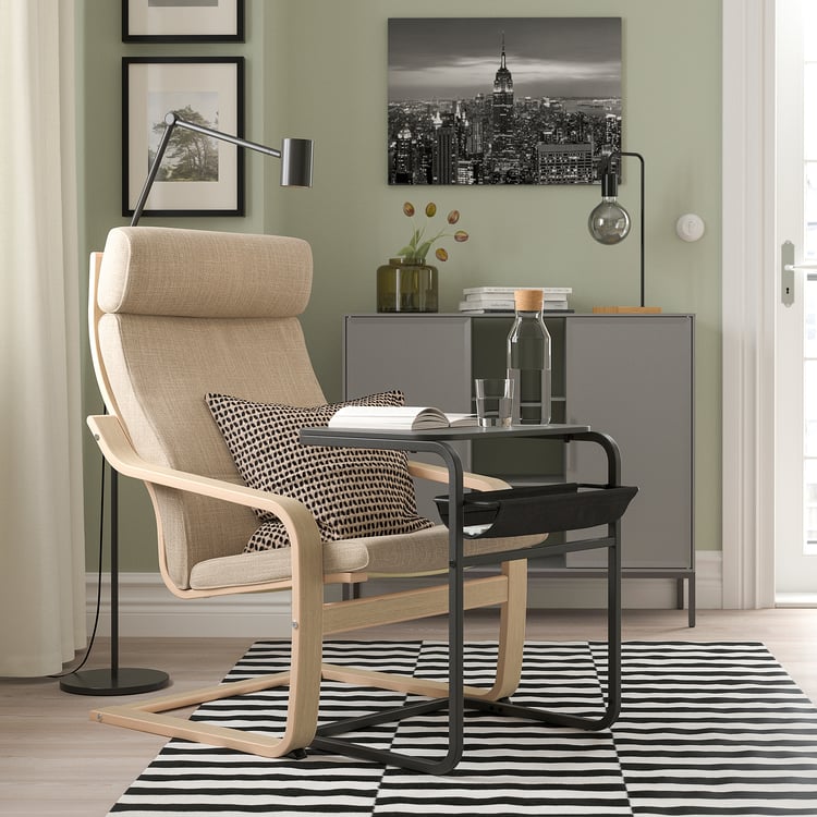 OLSERÖD side table, anthracite/dark gray, 207/8x195/8" - IKEA