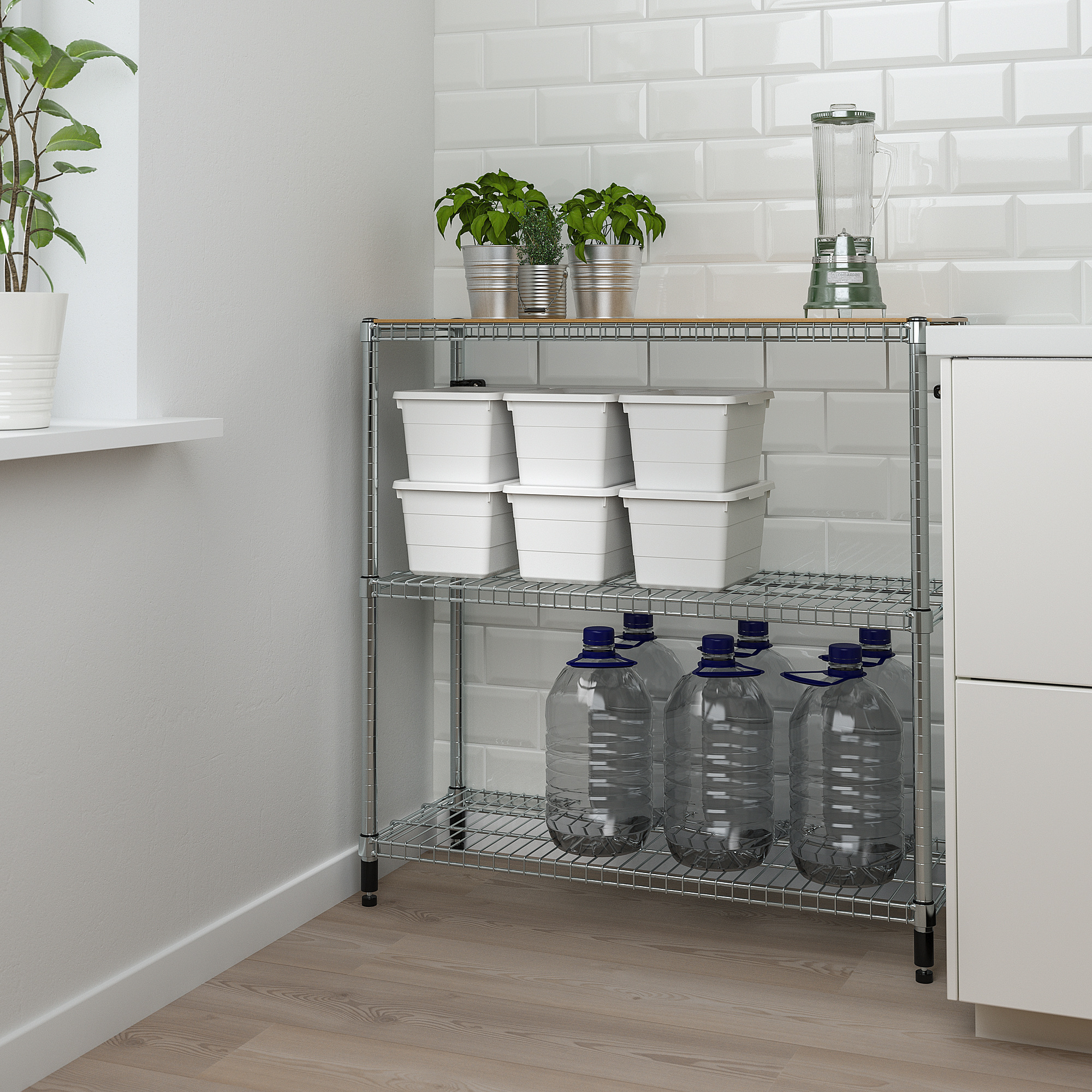 OMAR 1 section shelving unit - bamboo - IKEA