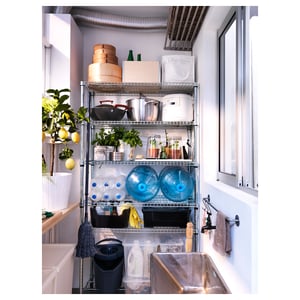 OMAR 1 section shelving unit, 361/4x141/8x711/4" - IKEA