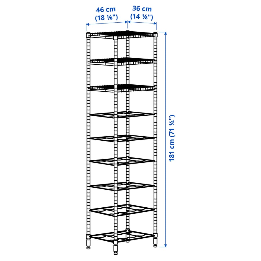 OMAR shelving unit, 181/8x14x711/4" - IKEA