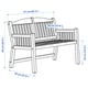 PÄRONHOLMEN bench with backrest, outdoor, red - IKEA