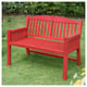 PÄRONHOLMEN bench with backrest, outdoor, red - IKEA