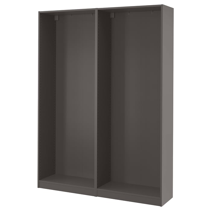 PAX 2 wardrobe frames, dark gray, 59x133/4x791/4" - IKEA
