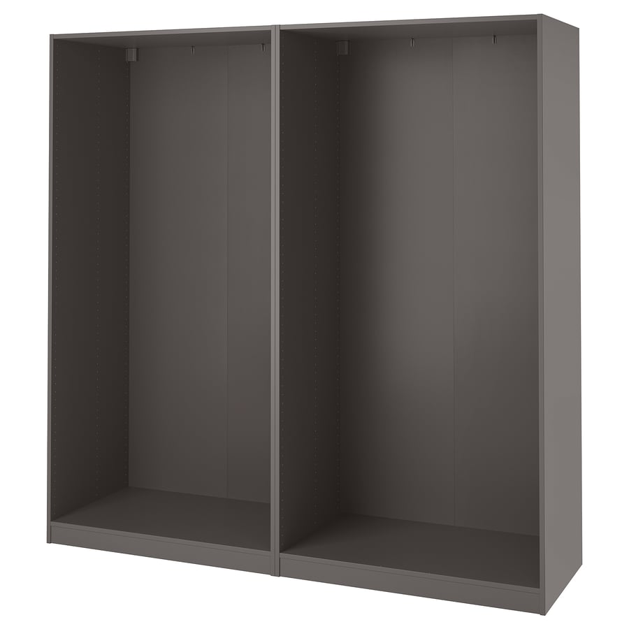 PAX 2 wardrobe frames, dark gray, 785/8x227/8x791/4" - IKEA