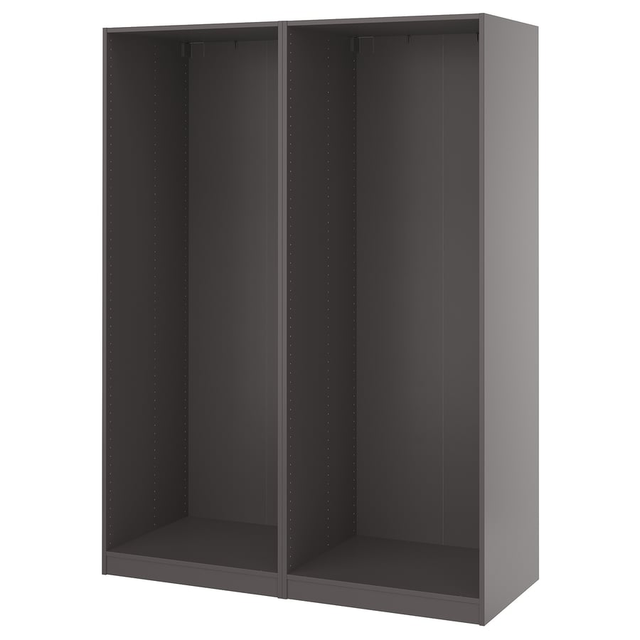PAX 2 wardrobe frames, dark gray, 587/8x227/8x791/4" - IKEA