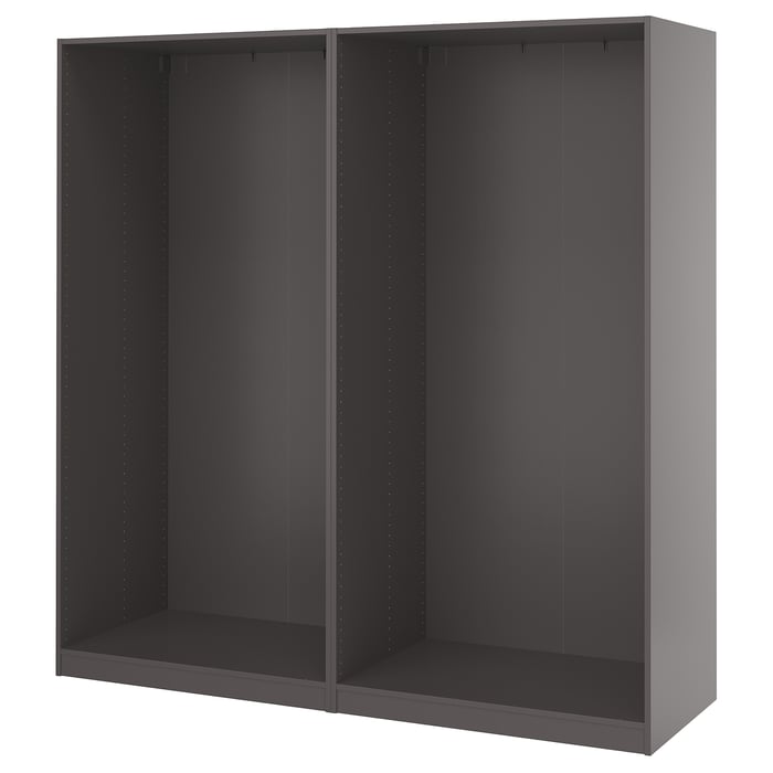 PAX 2 wardrobe frames, dark gray, 785/8x227/8x791/4" - IKEA