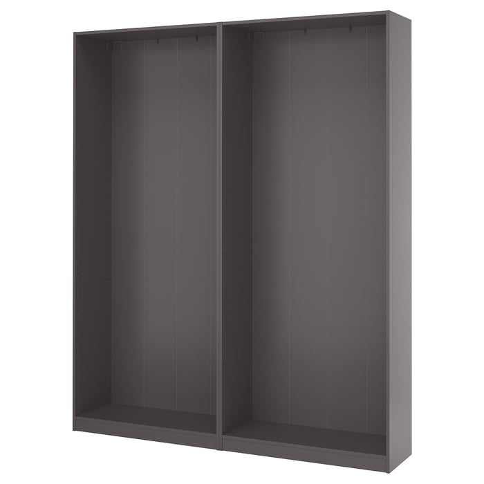 PAX 2 wardrobe frames, dark gray, 785/8x133/4x931/8" - IKEA