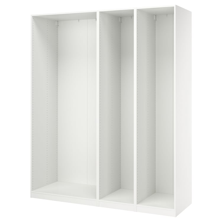 PAX 3 wardrobe frames, white, 785/8x227/8x931/8" - IKEA