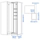 PAX add-on corner unit with 4 shelves, gray-beige, 207/8x227/8x927/8 ...