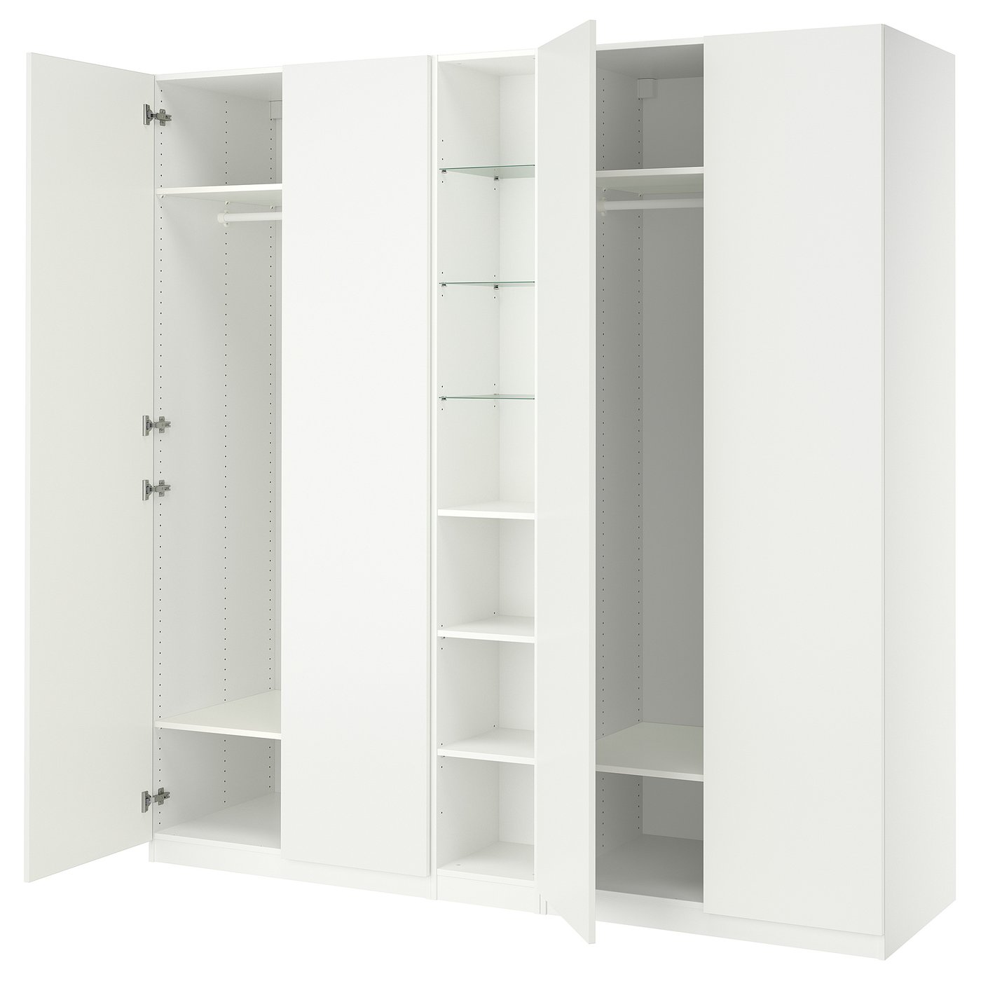 PAX / FORSAND wardrobe combination, white/white, 921/2x235/8x931/8" - IKEA