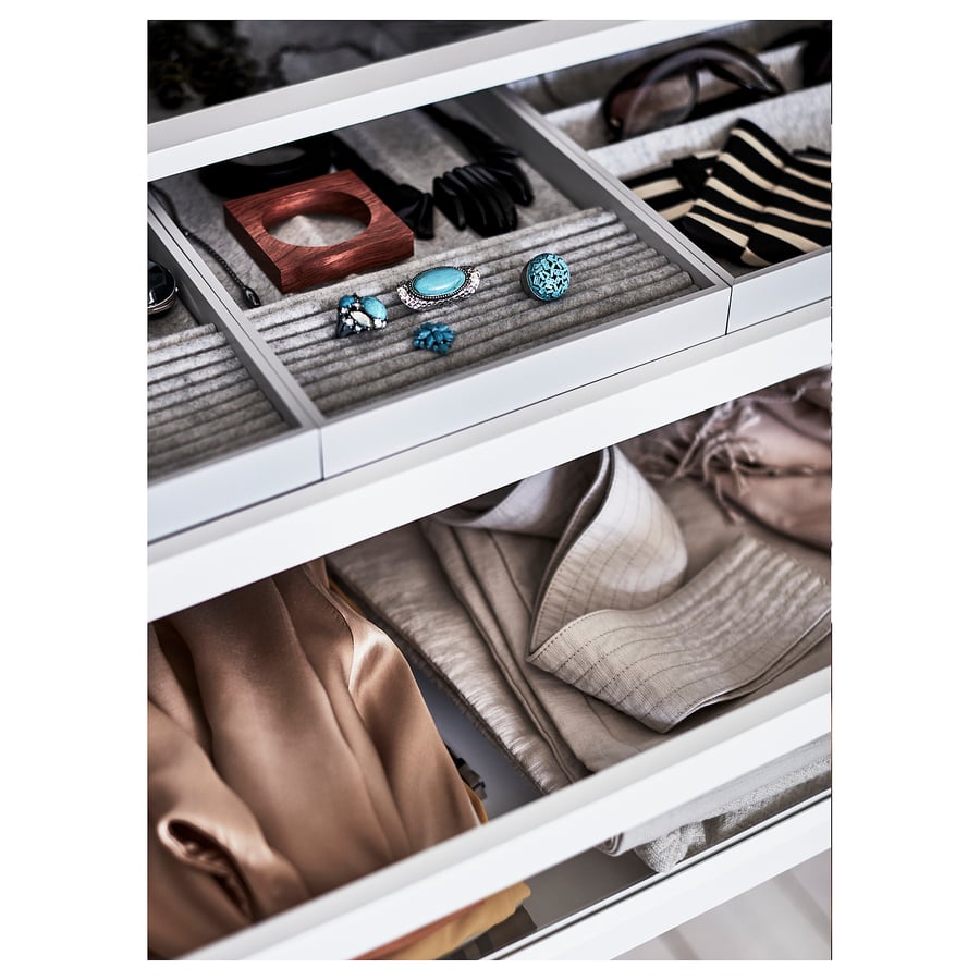 PAX / FYRUDDEN wardrobe combination, white/blue, 983/8x235/8x931/8" - IKEA