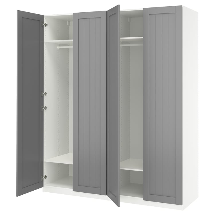 PAX / GULLABERG wardrobe combination, white/gray, 783/4x235/8x931/8" - IKEA