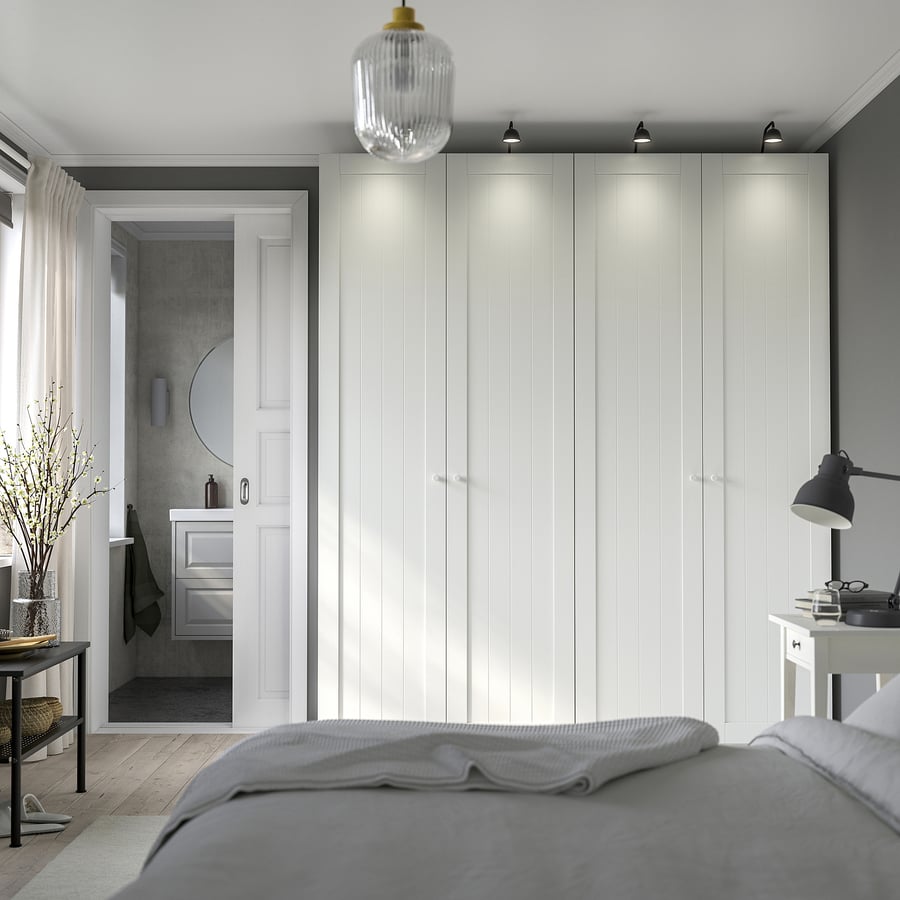 PAX / GULLABERG wardrobe combination, white/white, 783/4x235/8x931/8 ...