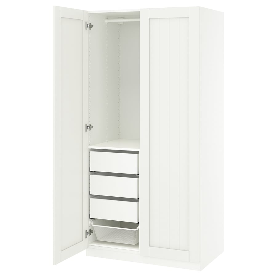 PAX / GULLABERG wardrobe combination, white/white, 393/8x235/8x791/4 ...