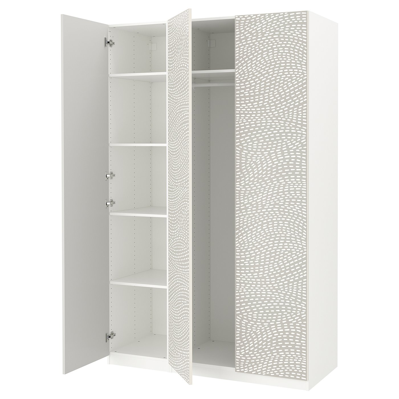 PAX / MISTUDDEN wardrobe combination, white/gray patterned, 59x235 ...