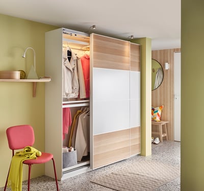 PAX Add-on corner unit with 4 shelves, white, 207/8x227/8x791/8" - IKEA