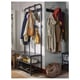PINNIG Coat rack with shoe storage bench, black - IKEA