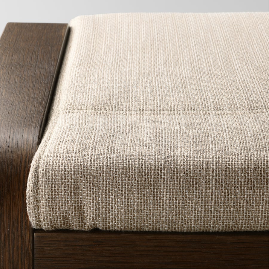 POÄNG ottoman, brown/Hillared beige - IKEA