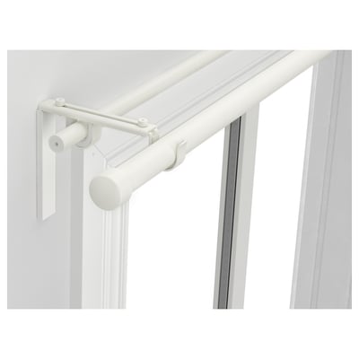 RÄCKA / HUGAD double curtain rod combination, white, 825/8-1515/8" - IKEA
