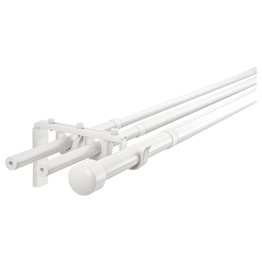 RÄCKA / HUGAD triple curtain rod combination, white, 825/8-1515/8" - IKEA