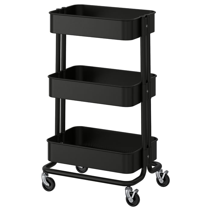 RÅSKOG utility cart, black, 133/4x173/4x303/8" - IKEA