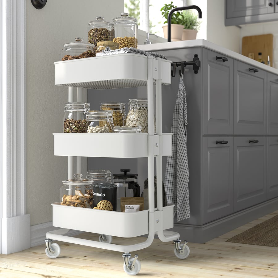 RÅSKOG utility cart, white, 133/4x173/4x303/8" - IKEA