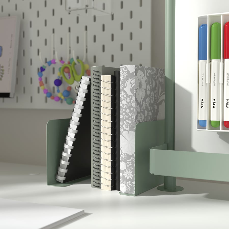 RELATERA bookend, light gray-green, 2 pieces - IKEA