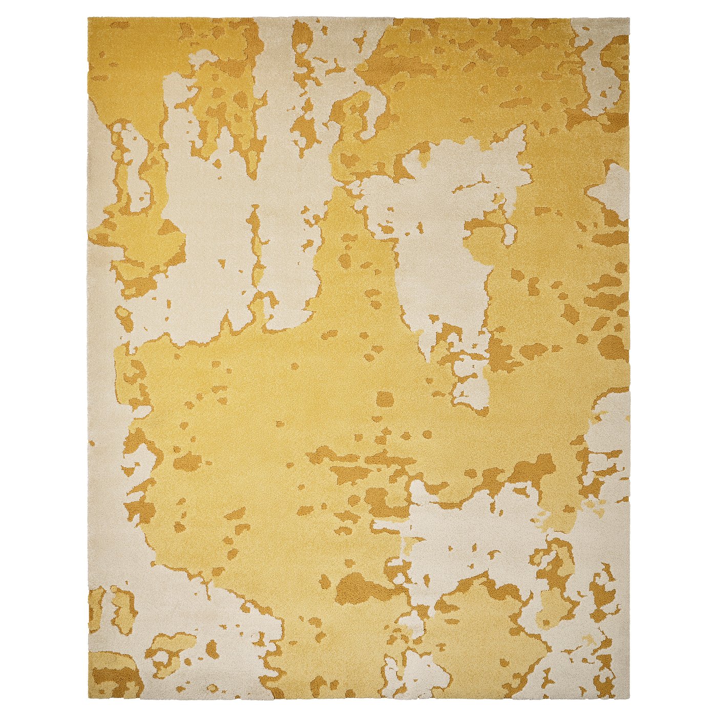 RINGKLOCKA rug, low pile, yellow/off-white, 7'10"x9'10" - IKEA
